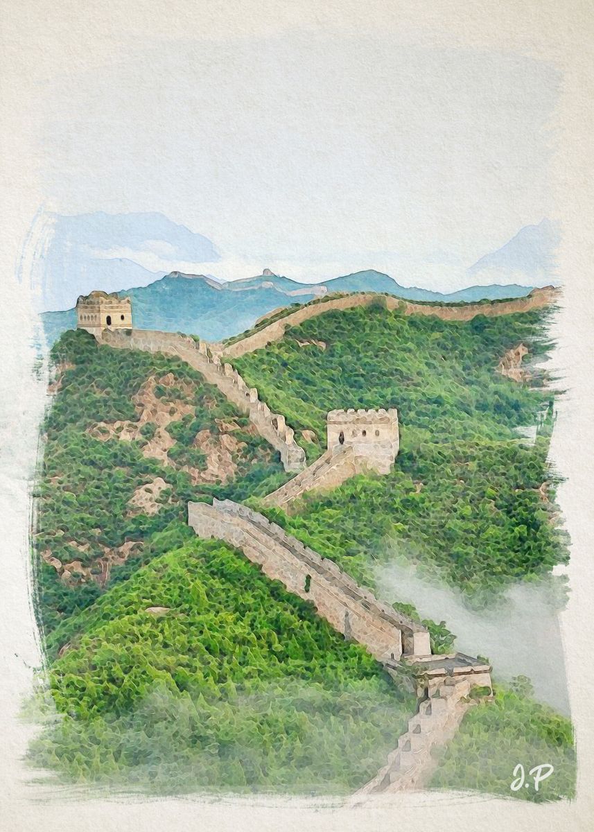 Great Wall Of China Painting Easy