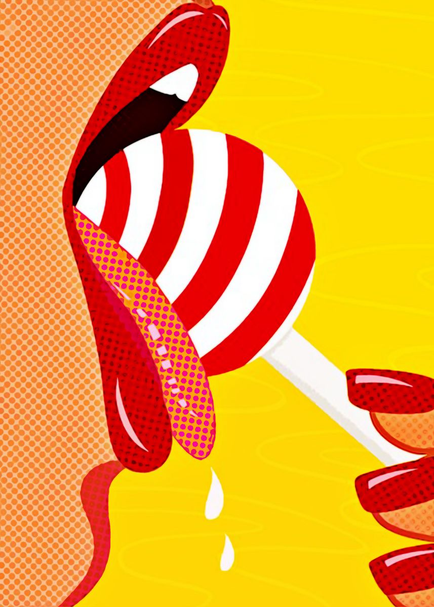 'Slurp' Poster, picture, metal print, paint by Parthenon Digital | Displate