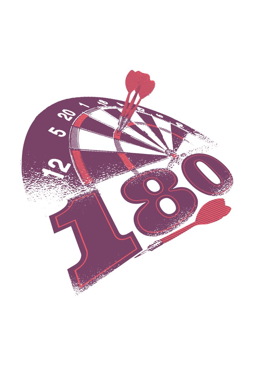 'Dart Throwing Darts 180' Poster by Philip Anders | Displate