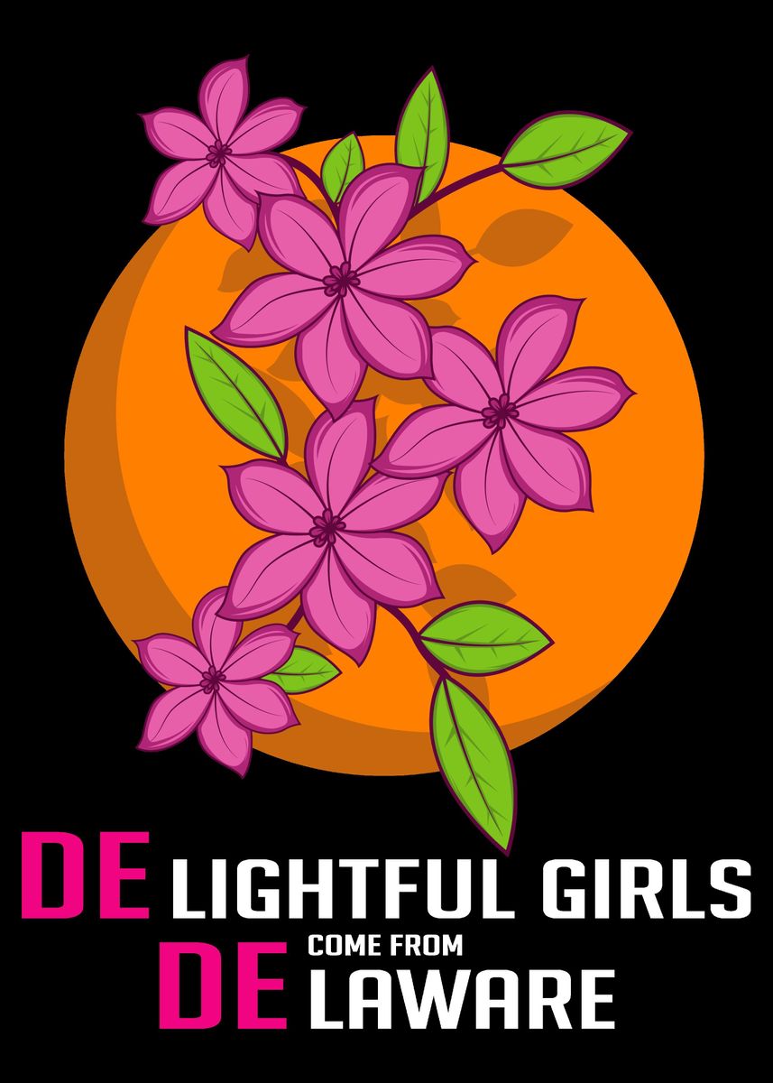 'Delightful Delaware Girl A' Poster, picture, metal print, paint by ...