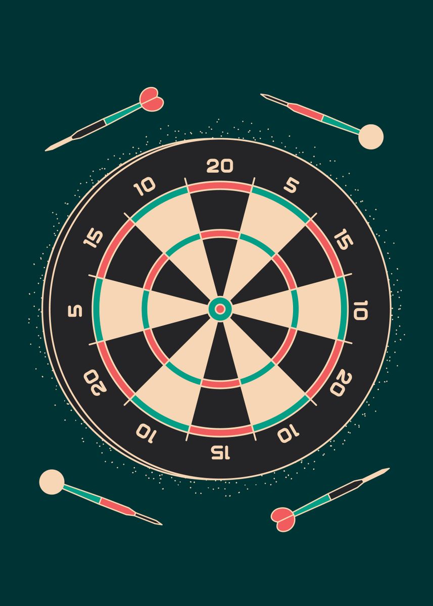 'Dart Throwing Darts Gift' Poster, picture, metal print, paint by ...