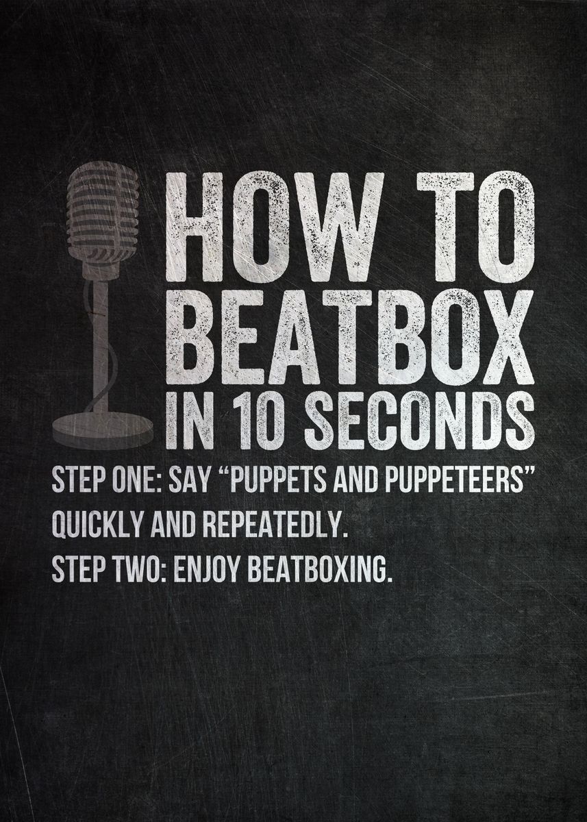 'How To Beatbox' Poster, picture, metal print, paint by PosterWorld ...