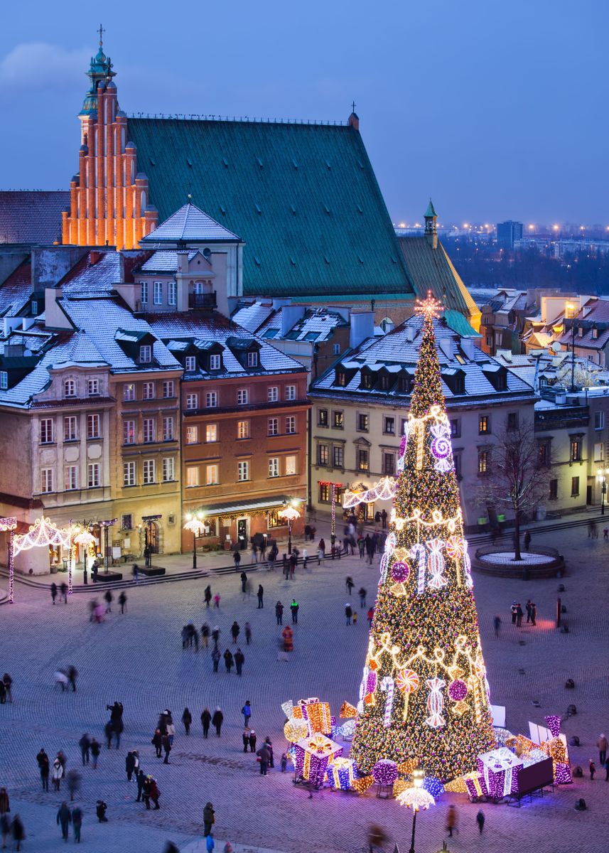 'Christmas in Warsaw' Poster, picture, metal print, paint by Socratubik ...