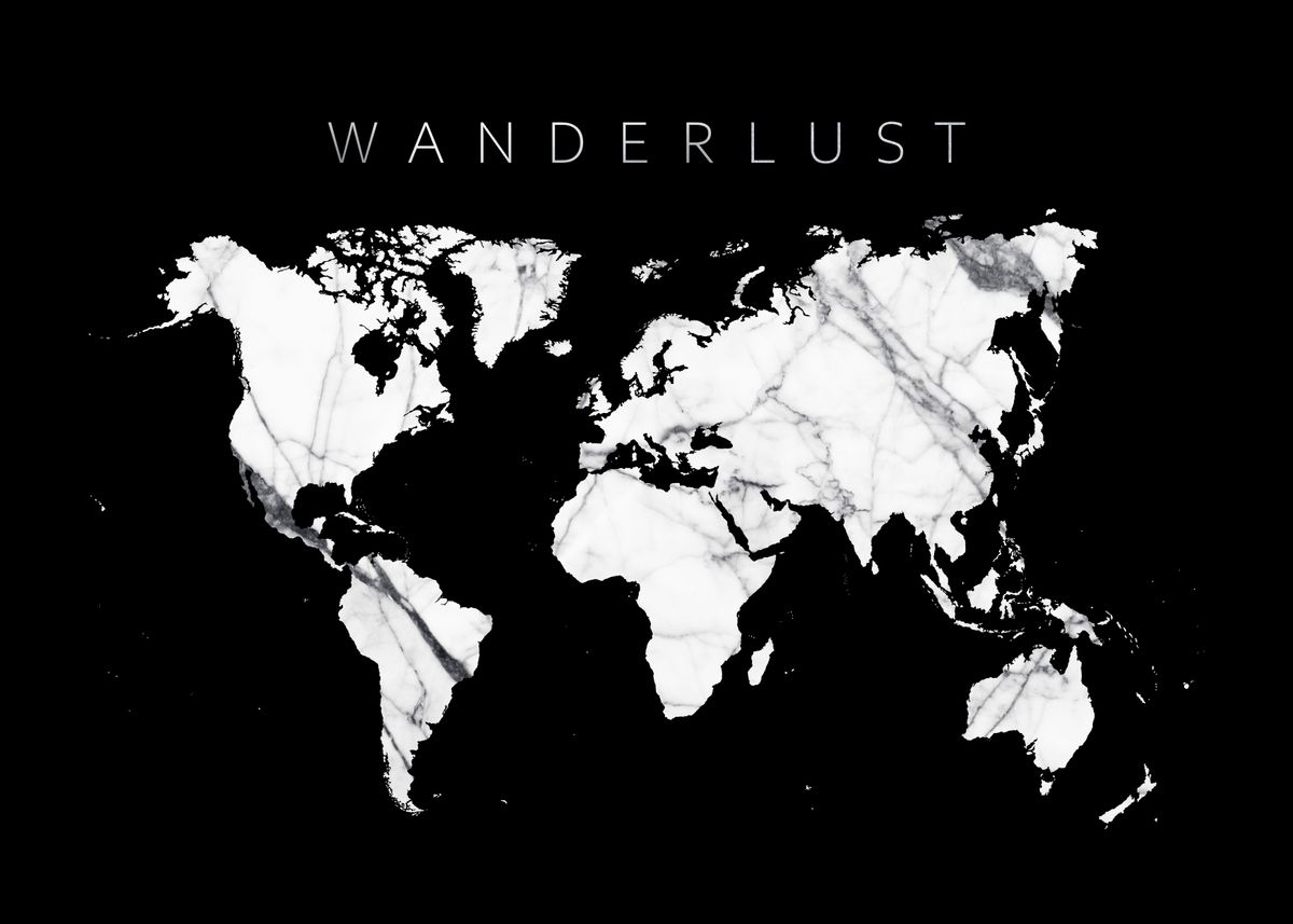 'World Map Marble Stone' Poster by Urban Epiphany | Displate