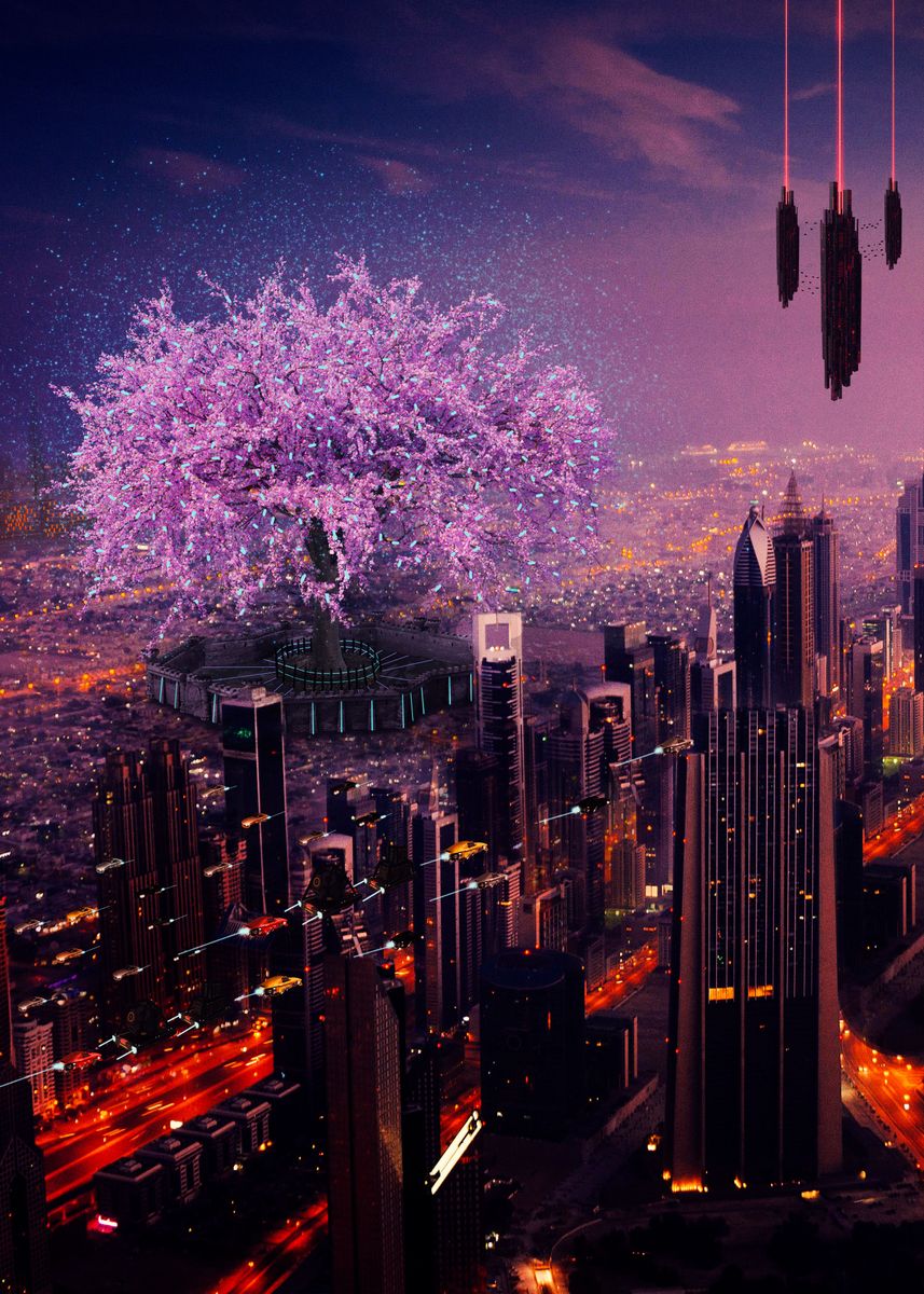 'The Last Tree' Poster, picture, metal print, paint by Josh | Displate