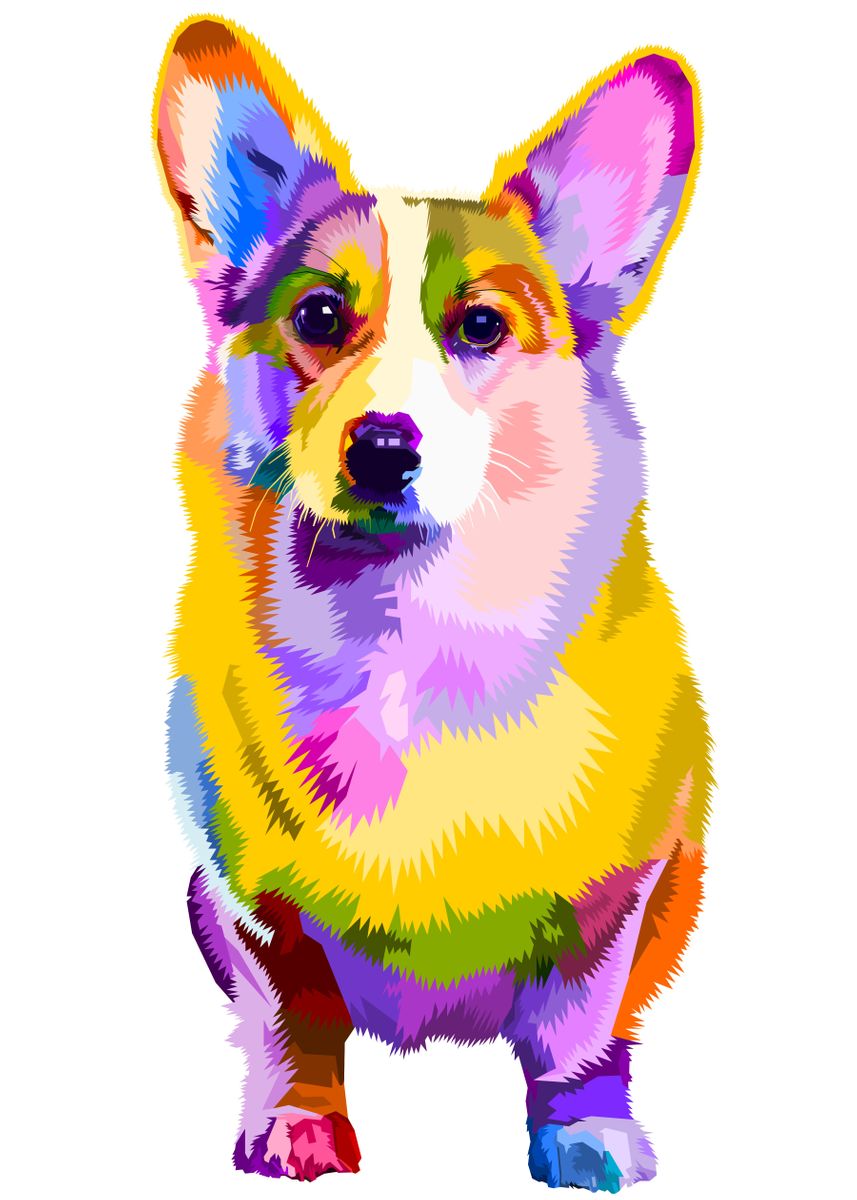 'Corgi dog' Poster by Queensy Collin | Displate