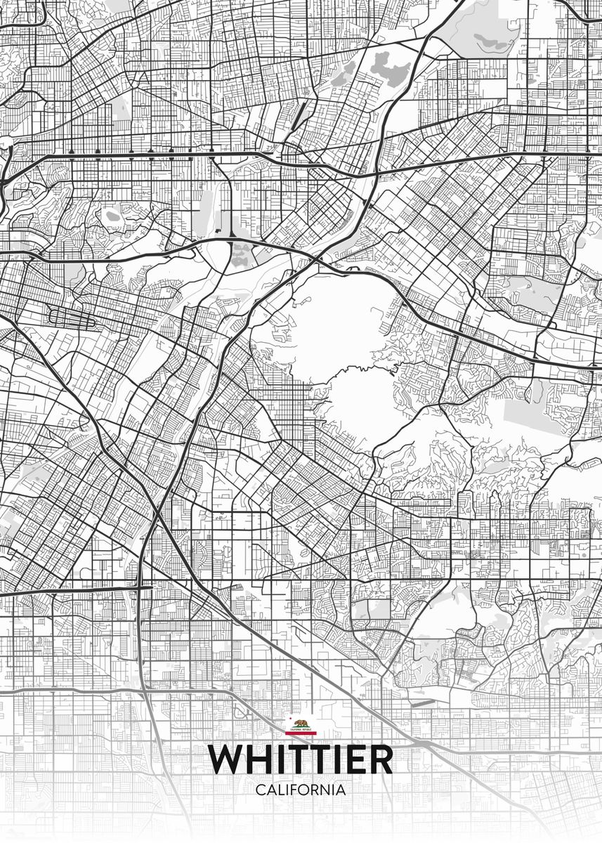'Whittier CA' Poster, picture, metal print, paint by IMR Designs | Displate