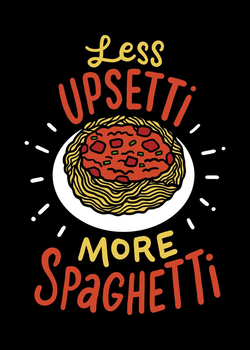 'Spaghetti' Poster, picture, metal print, paint by Mealla | Displate