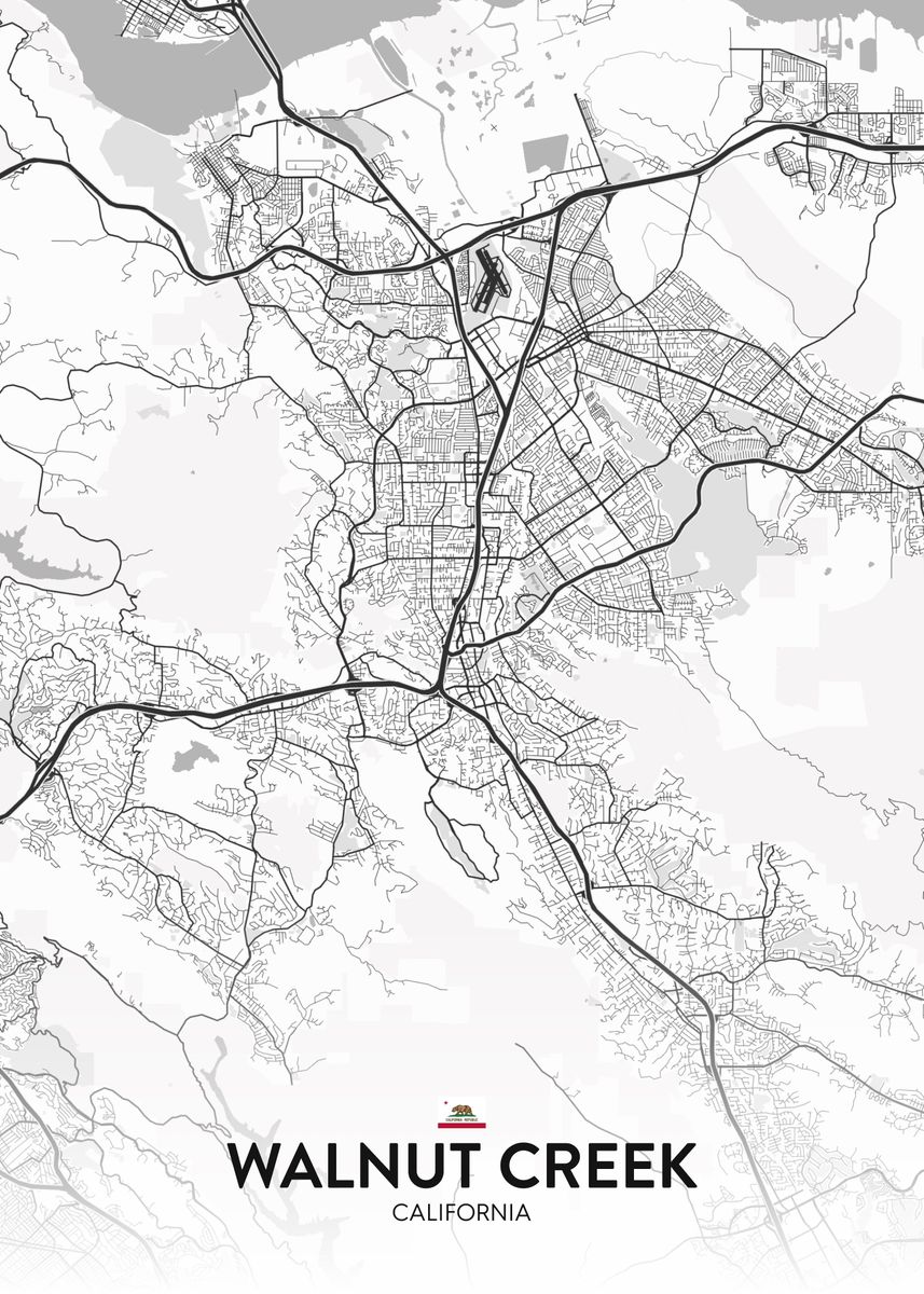 'Walnut Creek CA' Poster, picture, metal print, paint by IMR Designs ...