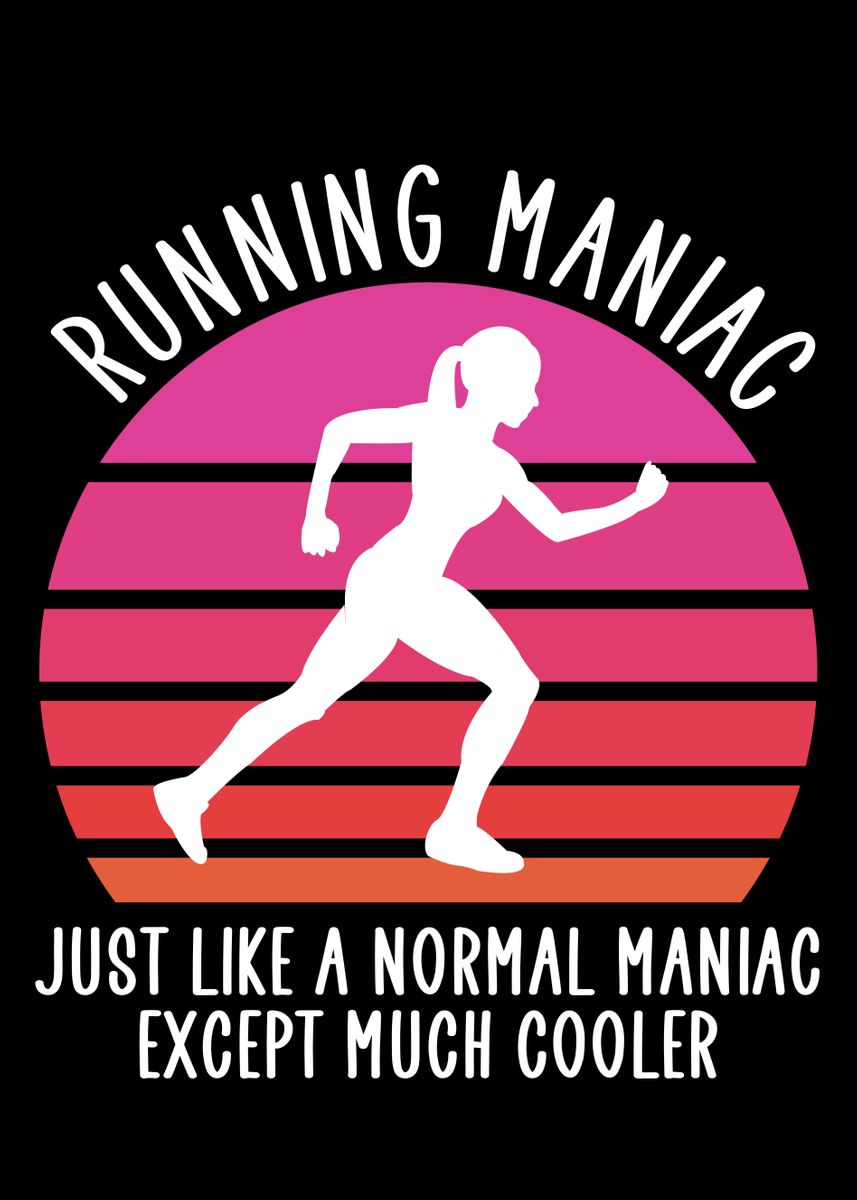 'running maniac' Poster, picture, metal print, paint by Andreas ...