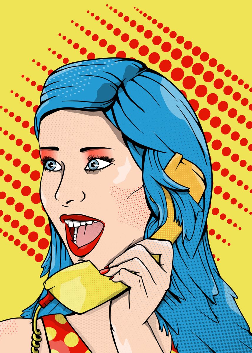 'Retro Telephone' Poster, picture, metal print, paint by mailbox disco ...