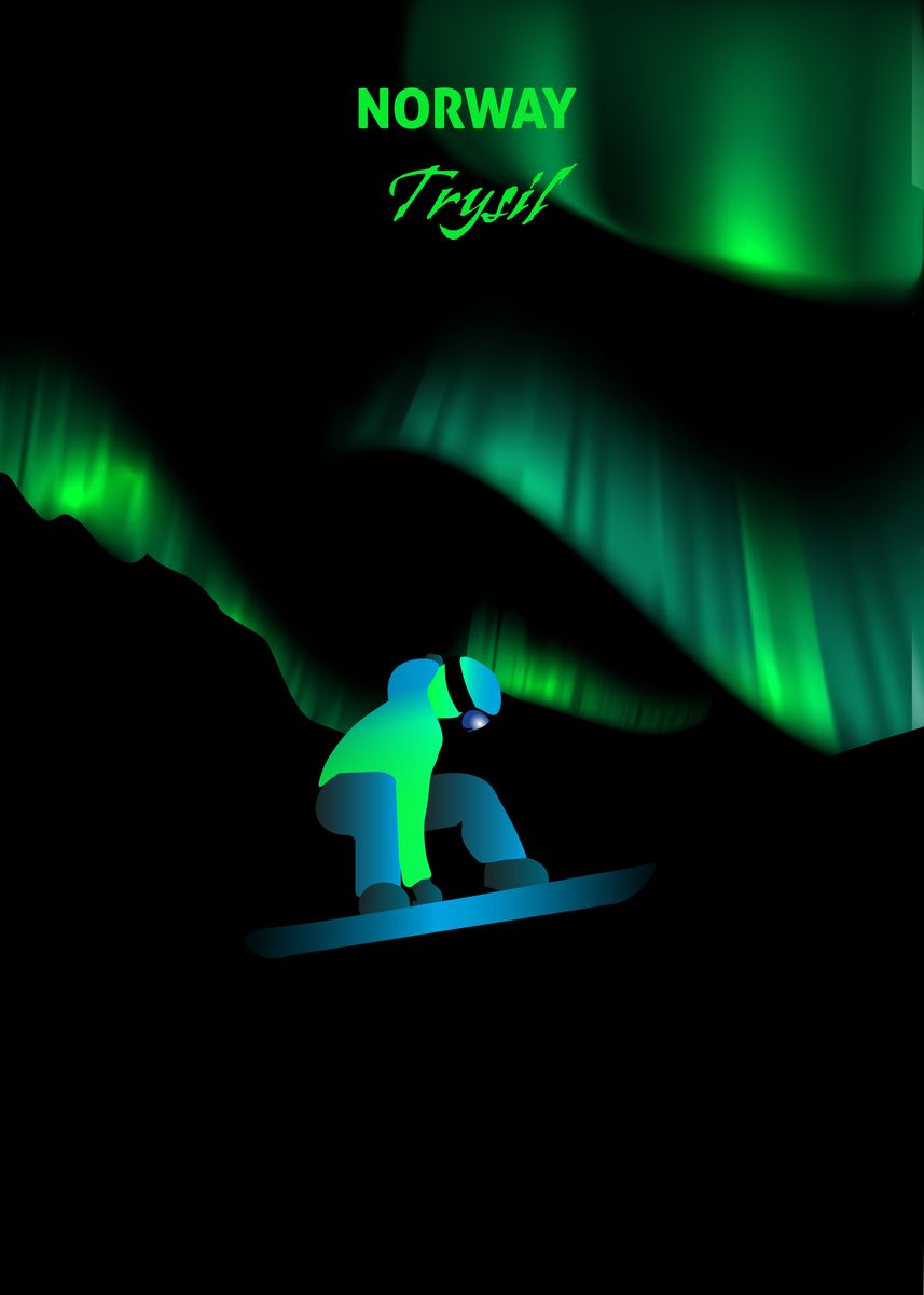 'Trysil' Poster, picture, metal print, paint by LeewardDesign | Displate