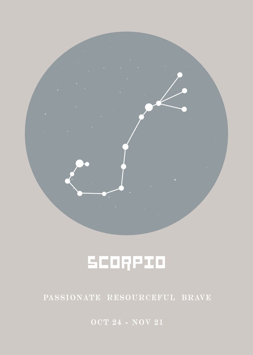 'scorpio' Poster by warmday | Displate