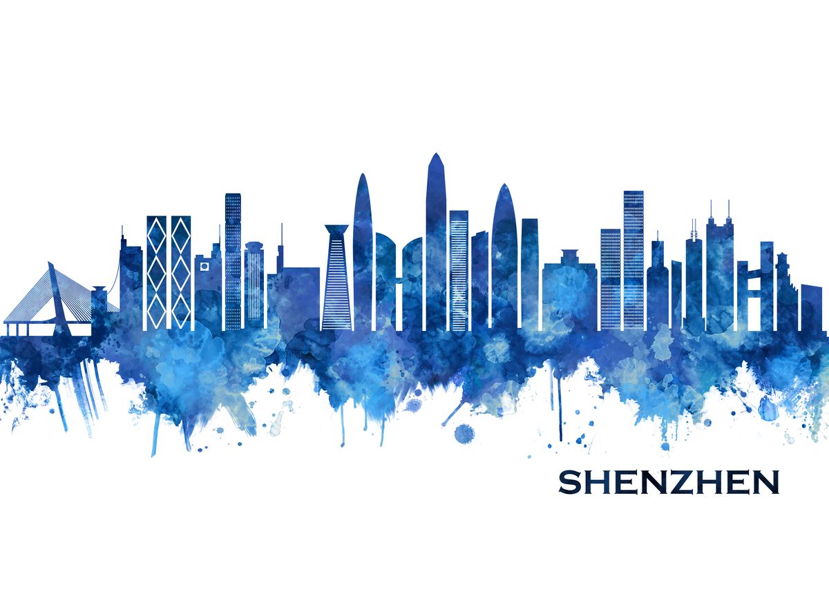 'Shenzhen China Skyline' Poster by Towseef Dar | Displate