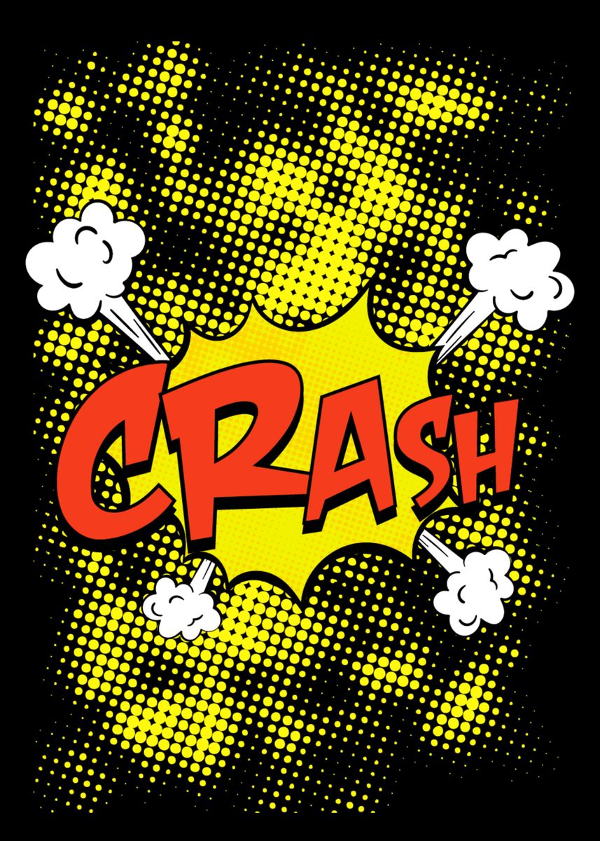 'Crash' Poster, picture, metal print, paint by Andrea Guenther | Displate