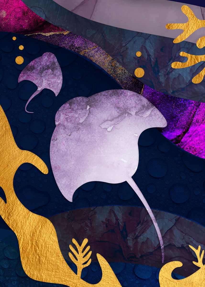 'Gold Stingray ' Poster by maystudio | Displate