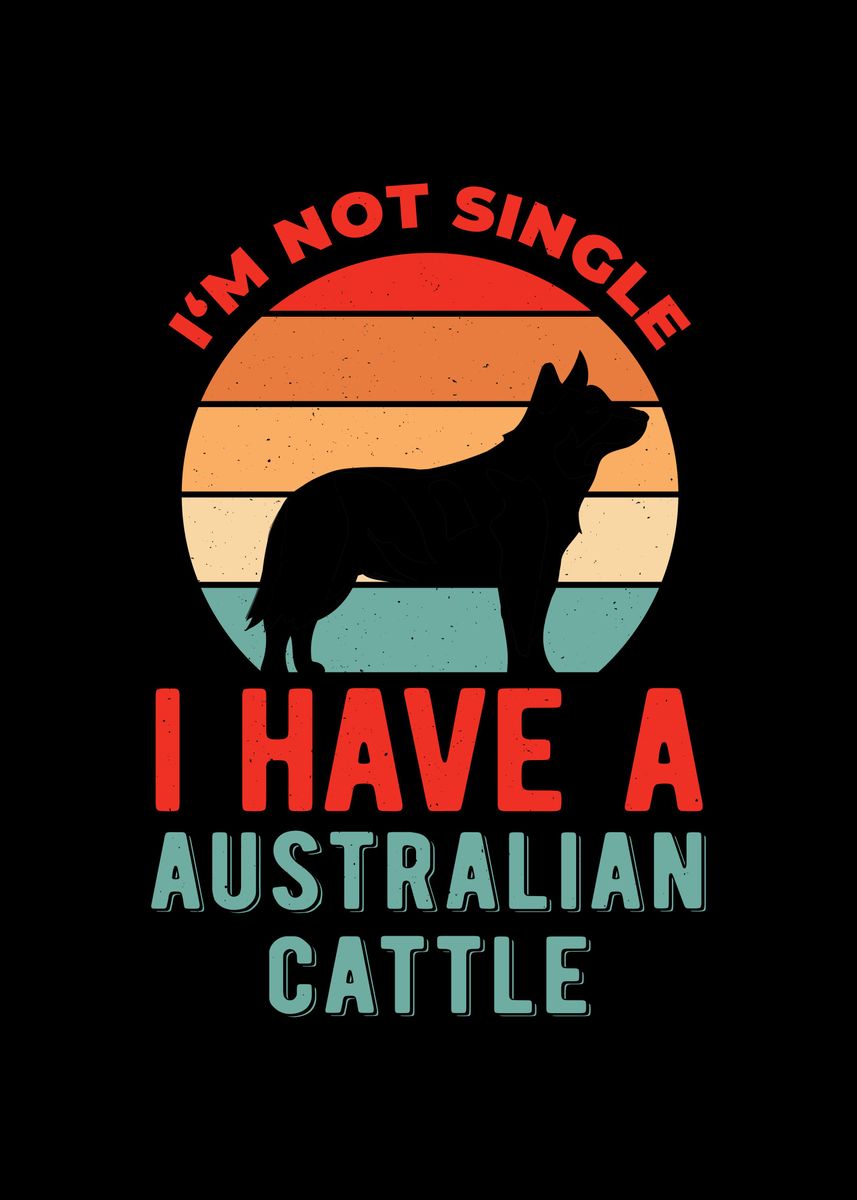 'Funny Australian Cattle' Poster, picture, metal print, paint by ...