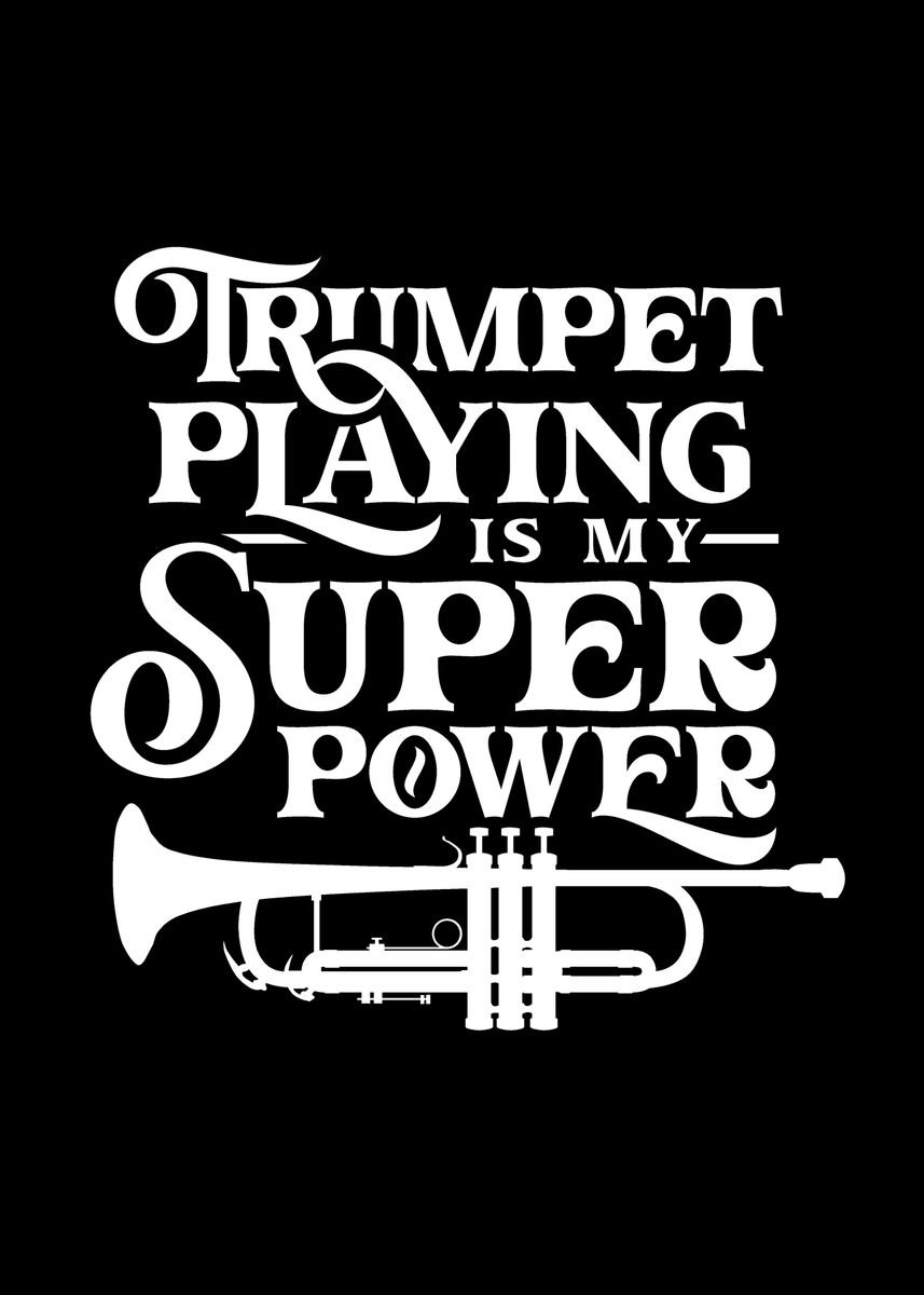 'Trumpet playing' Poster, picture, metal print, paint by dr3designs ...