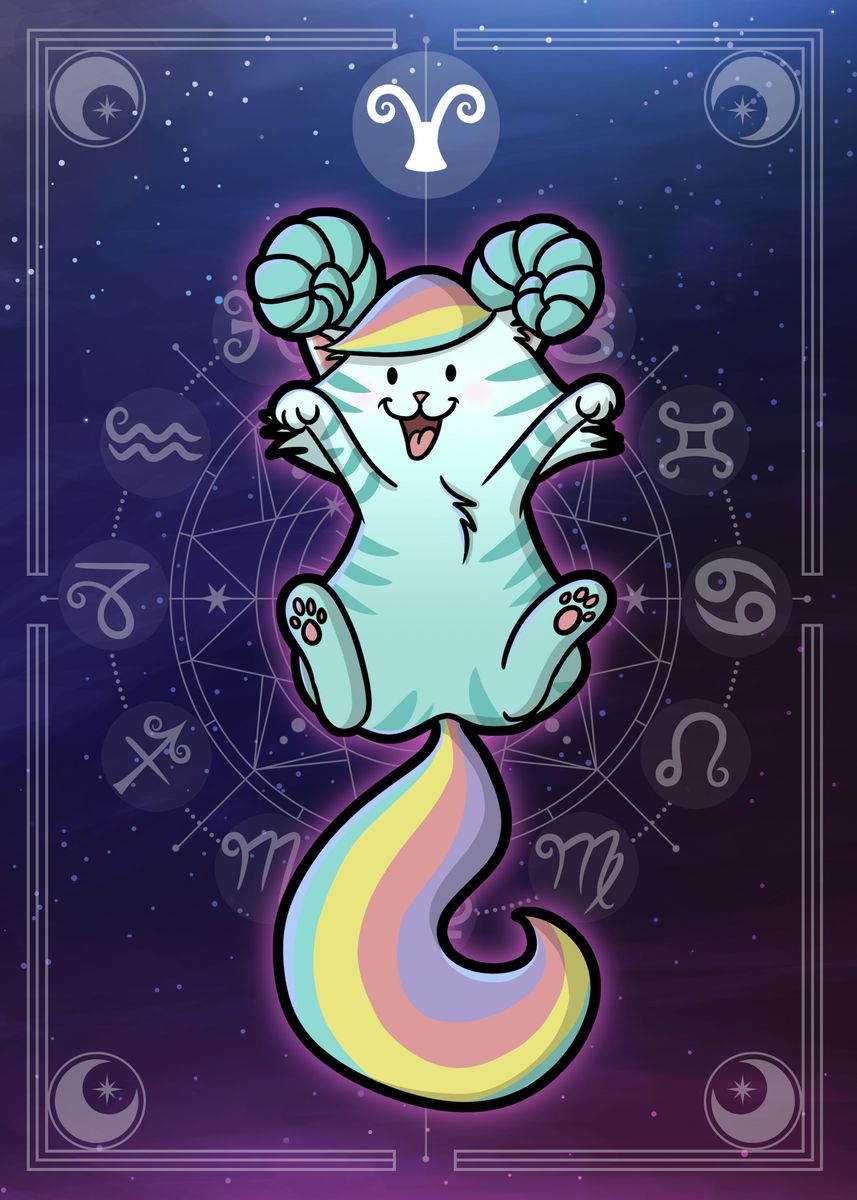 'Belier Zodiac ' Poster, picture, metal print, paint by Devovo | Displate