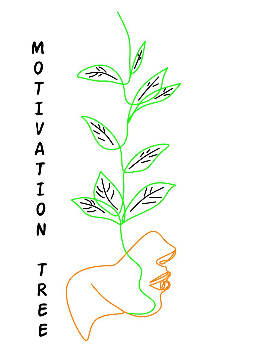 'motivation tree' Poster, picture, metal print, paint by Daahudaa ...