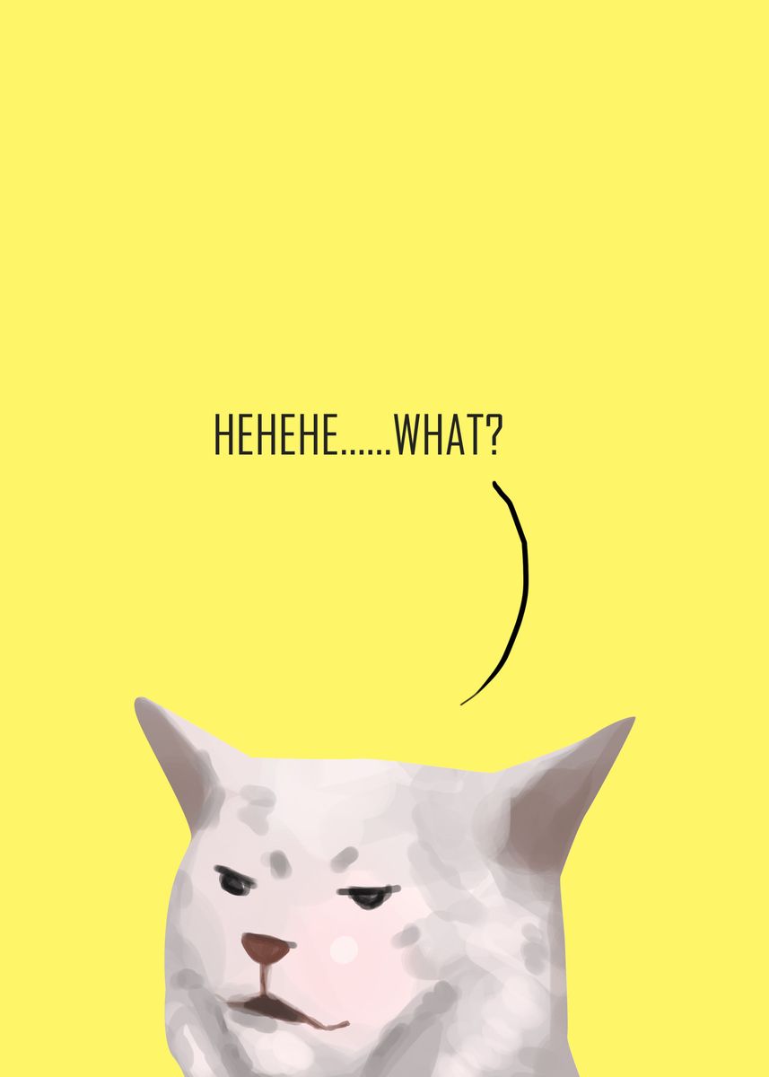 'smudge cat' Poster, picture, metal print, paint by eunoia | Displate