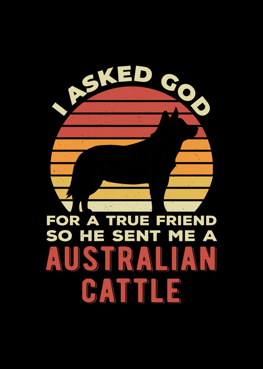 'Funny Australian Cattle' Poster, picture, metal print, paint by ...