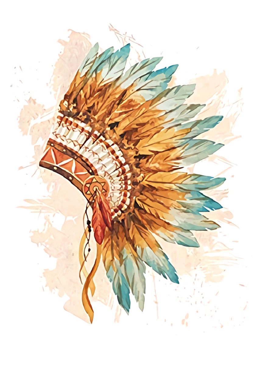 'American Headdress' Poster, picture, metal print, paint by aliceq ...