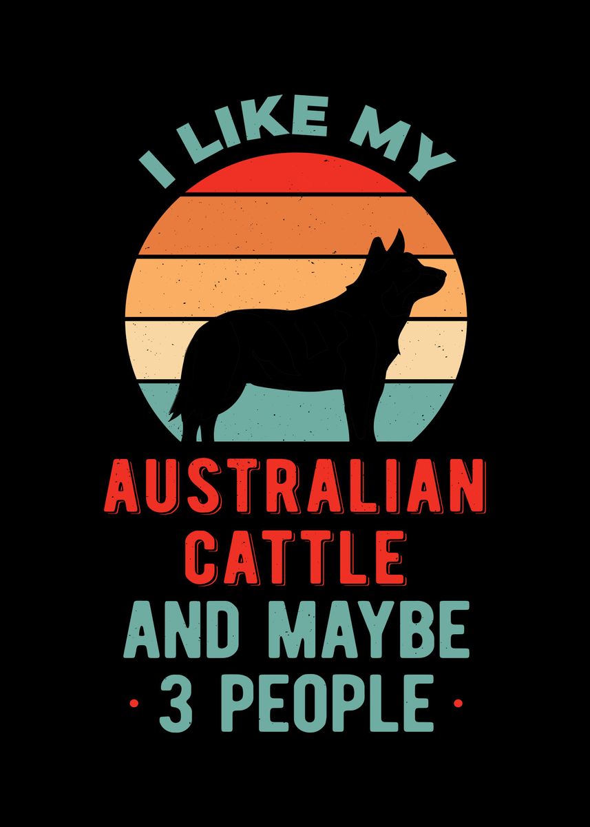 'Funny Australian Cattle' Poster, picture, metal print, paint by ...