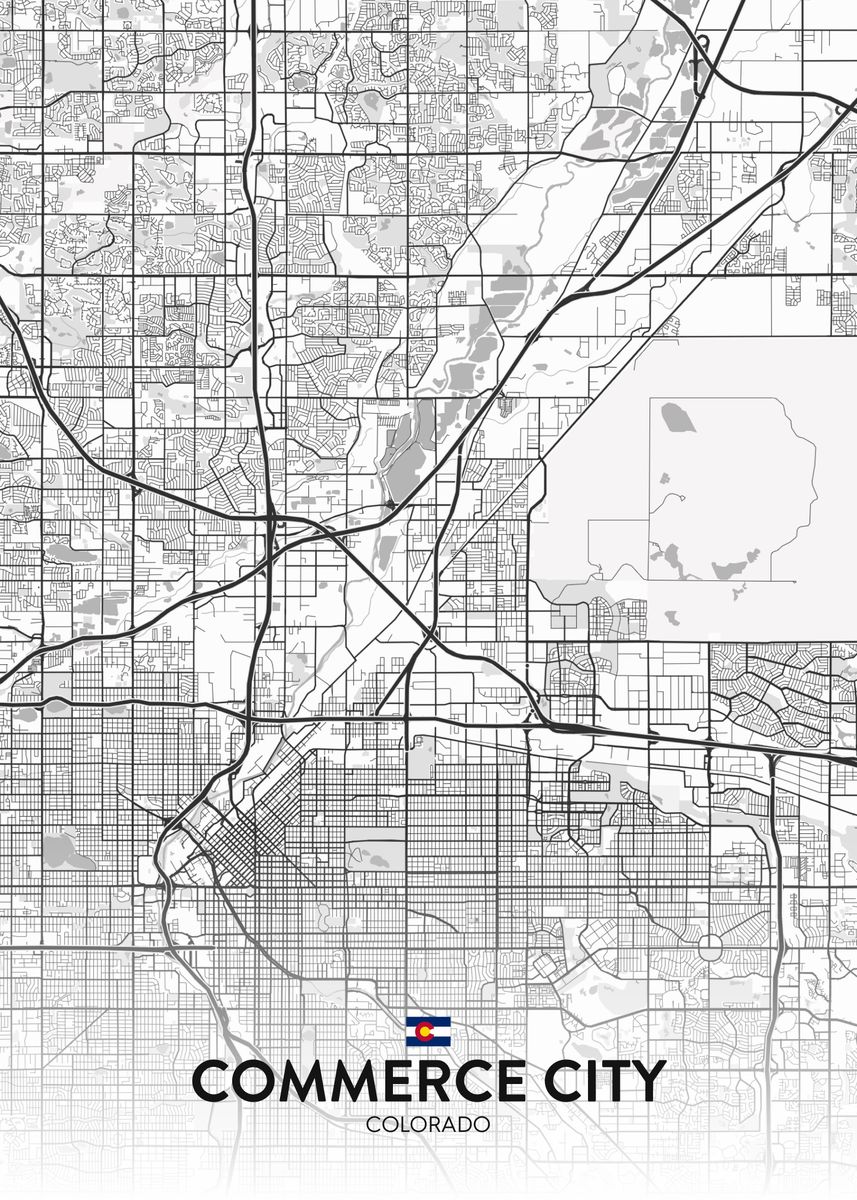 'Commerce City CO' Poster, picture, metal print, paint by IMR Designs ...