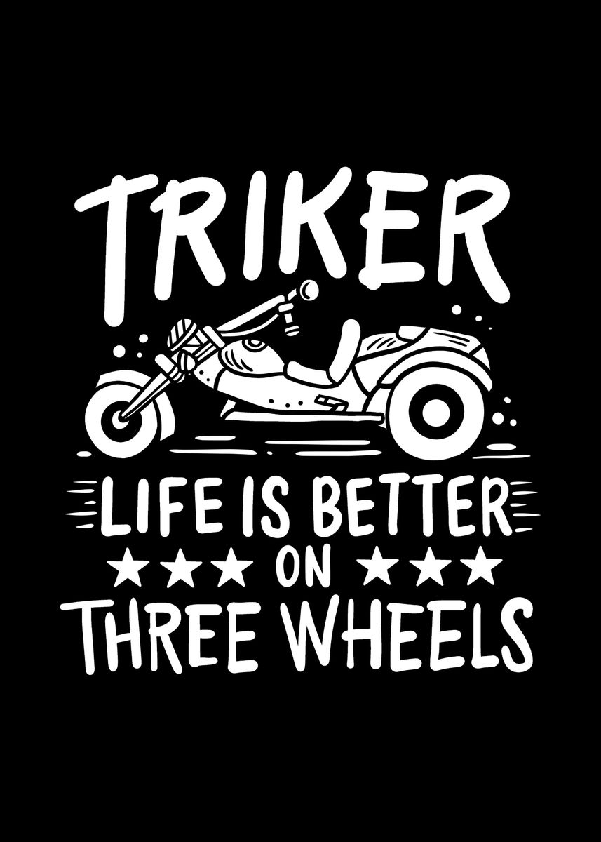 'Triker Three Wheeler Trike' Poster, picture, metal print, paint by ...