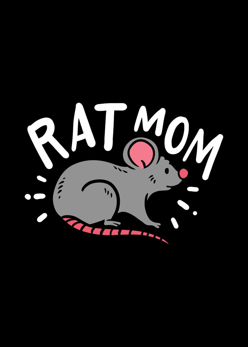 'Rat Mom' Poster, picture, metal print, paint by Mealla | Displate