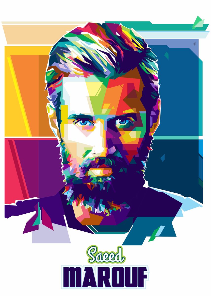 'SAEID MAROUF' Poster, picture, metal print, paint by revez jr | Displate