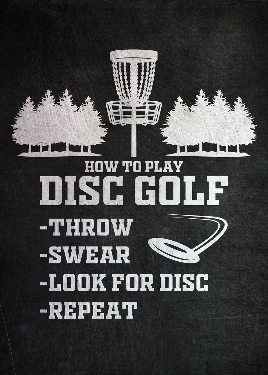 'How To Play Disc Golf' Poster, picture, metal print, paint by ...