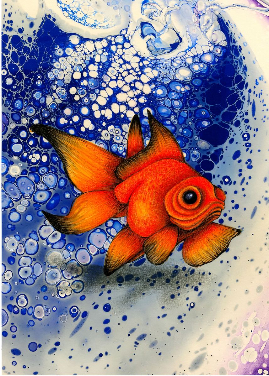 'Floating' Poster, picture, metal print, paint by ArtSHINE | Displate