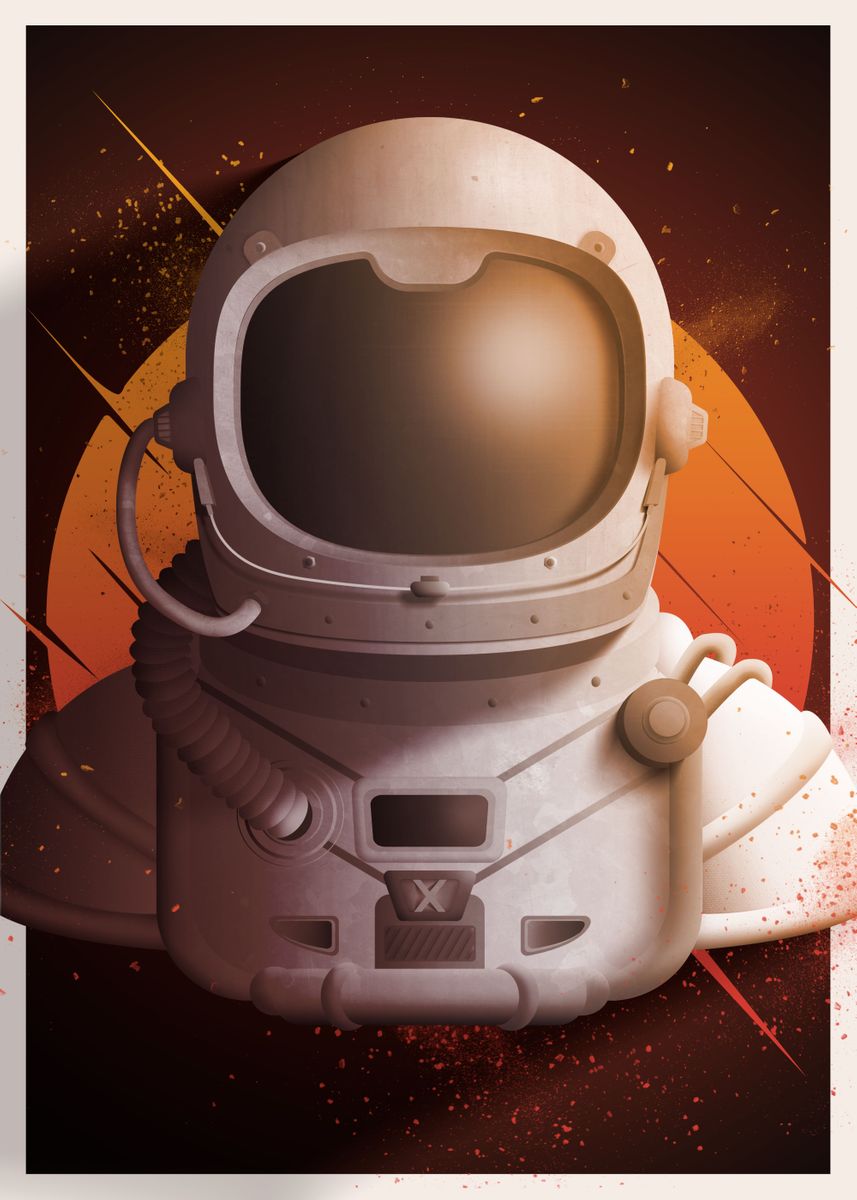 'Spaced Out' Poster, picture, metal print, paint by Sem Henneman | Displate