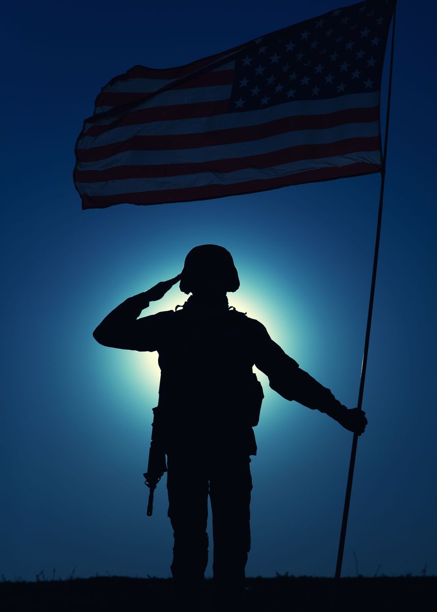 'American army soldier' Poster, picture, metal print, paint by ...