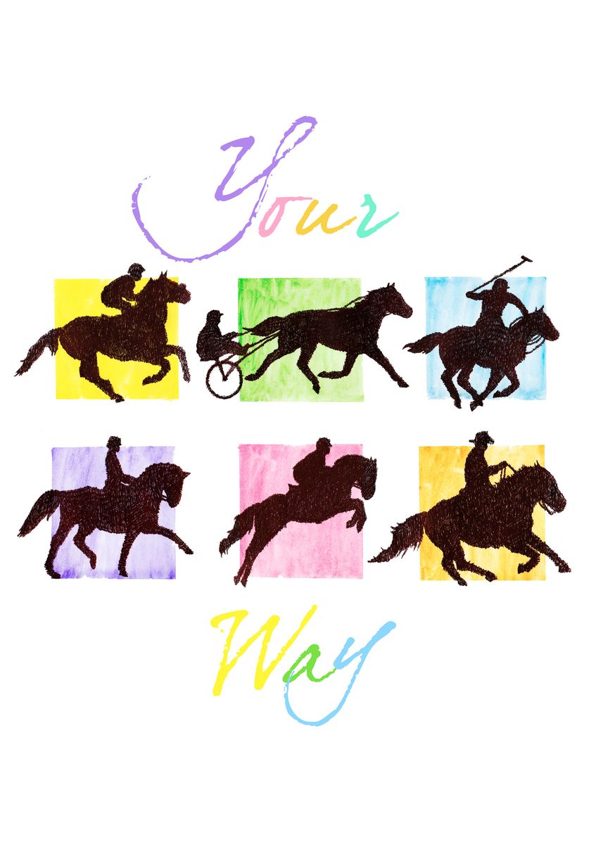 'Your path Equestrian sport' Poster, picture, metal print, paint by ...