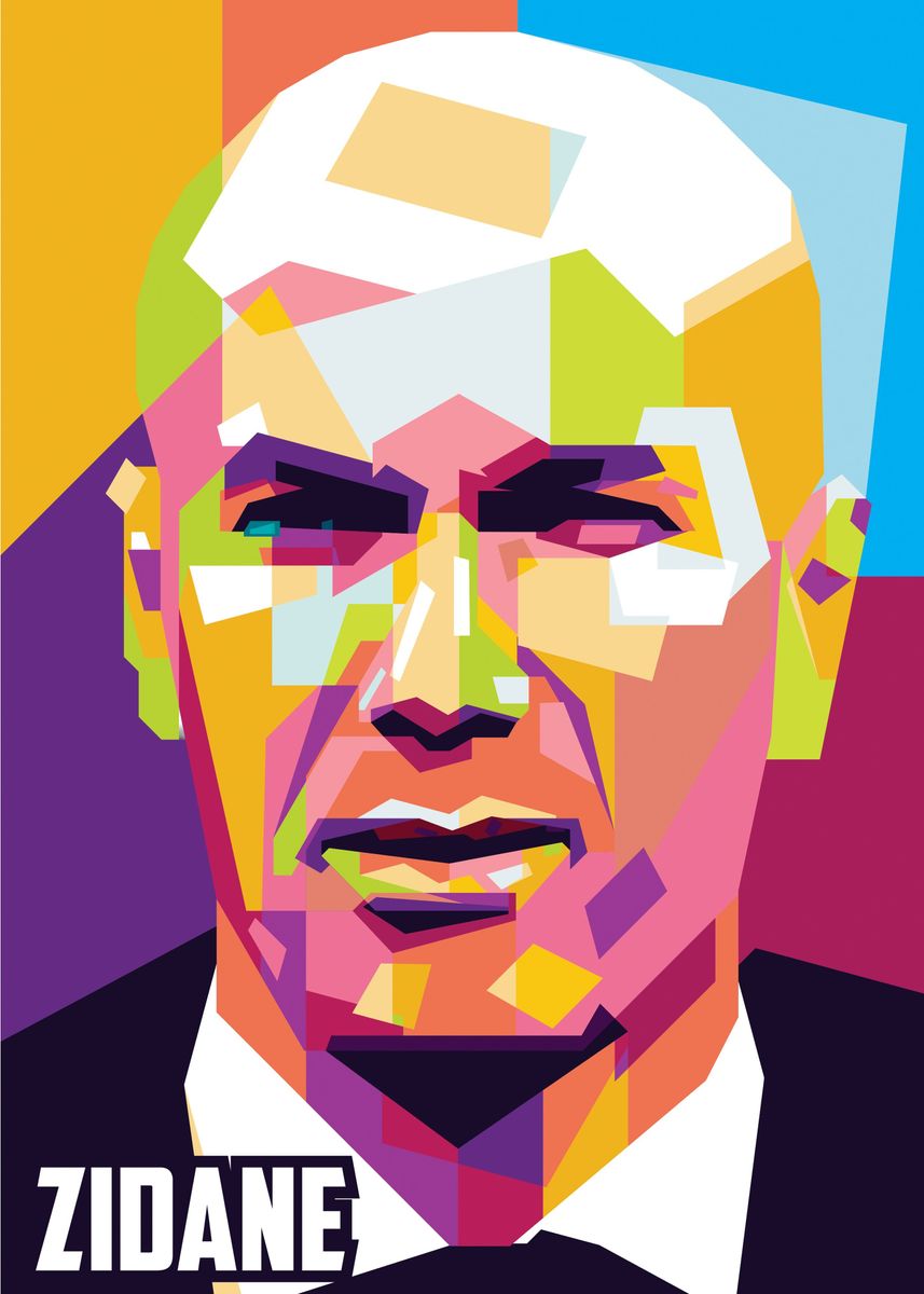 'Zinedine Zidan' Poster by Muhammad Renaldy | Displate