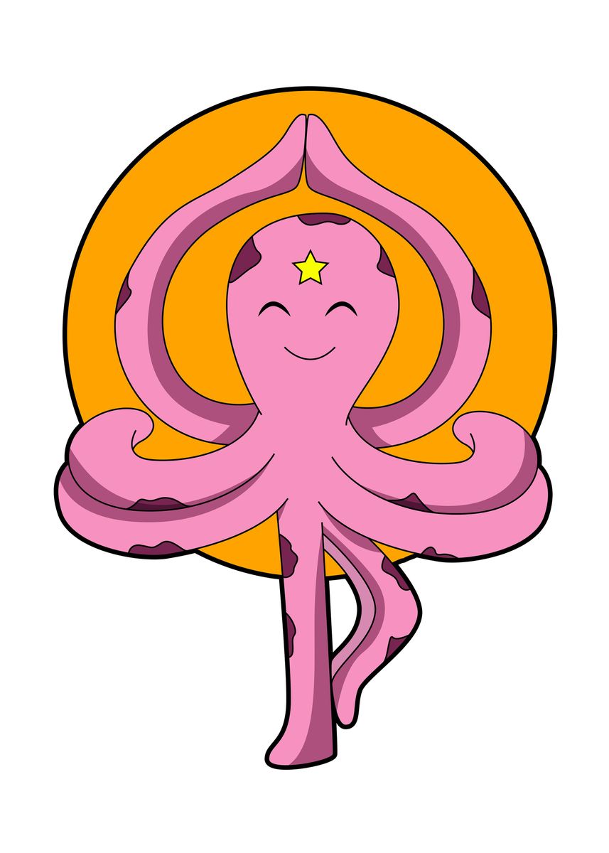 'Octopus Yoga Exercises' Poster, picture, metal print, paint by Markus ...