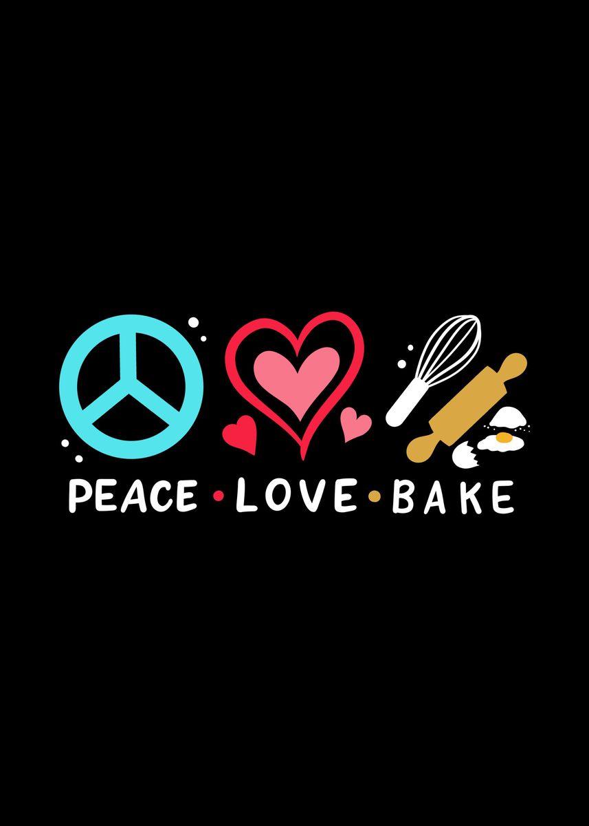 'Bake Baking Baker' Poster, picture, metal print, paint by Mealla ...