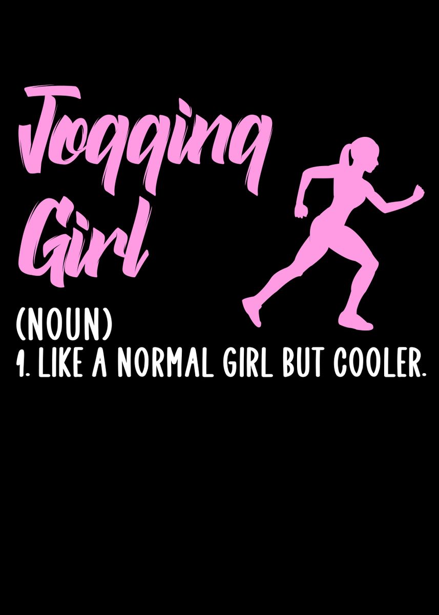 'jogging girl' Poster by Andreas Schellenberg | Displate