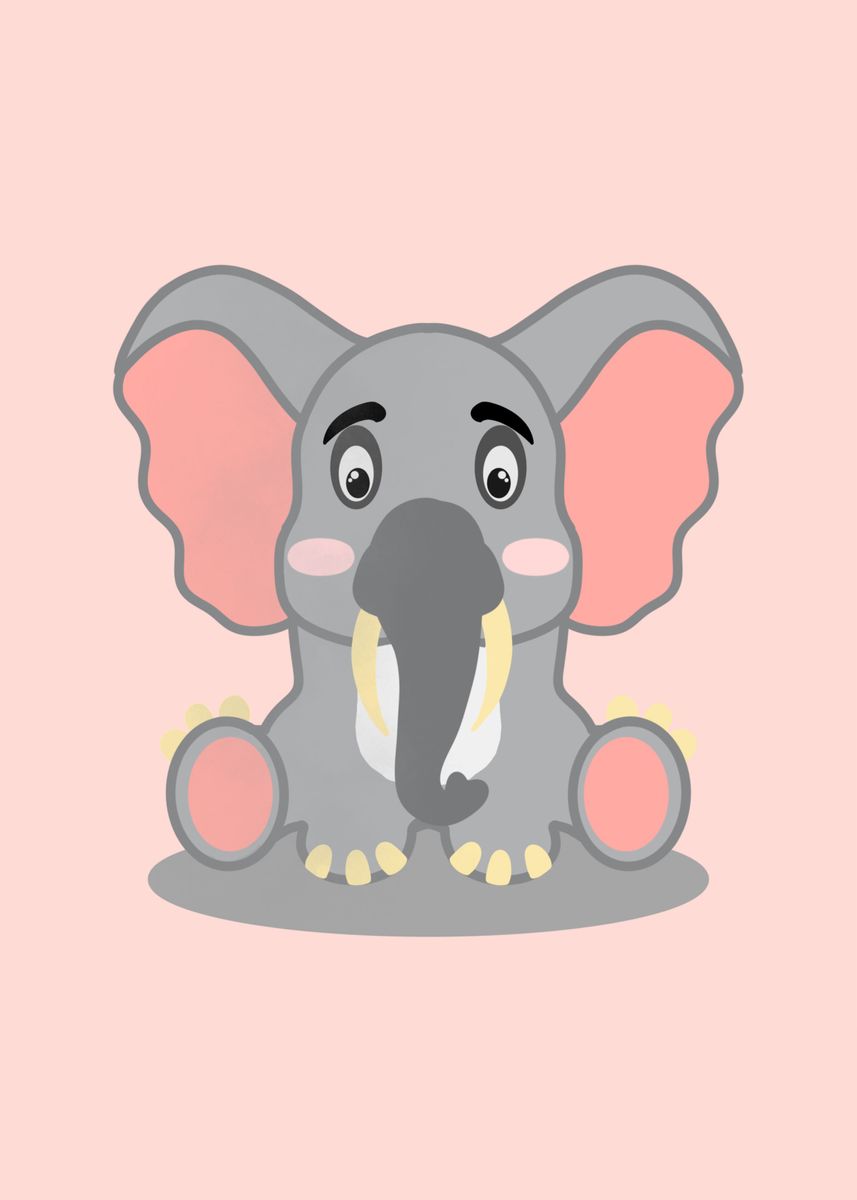 'Gajah' Poster, picture, metal print, paint by Pop art Studio | Displate