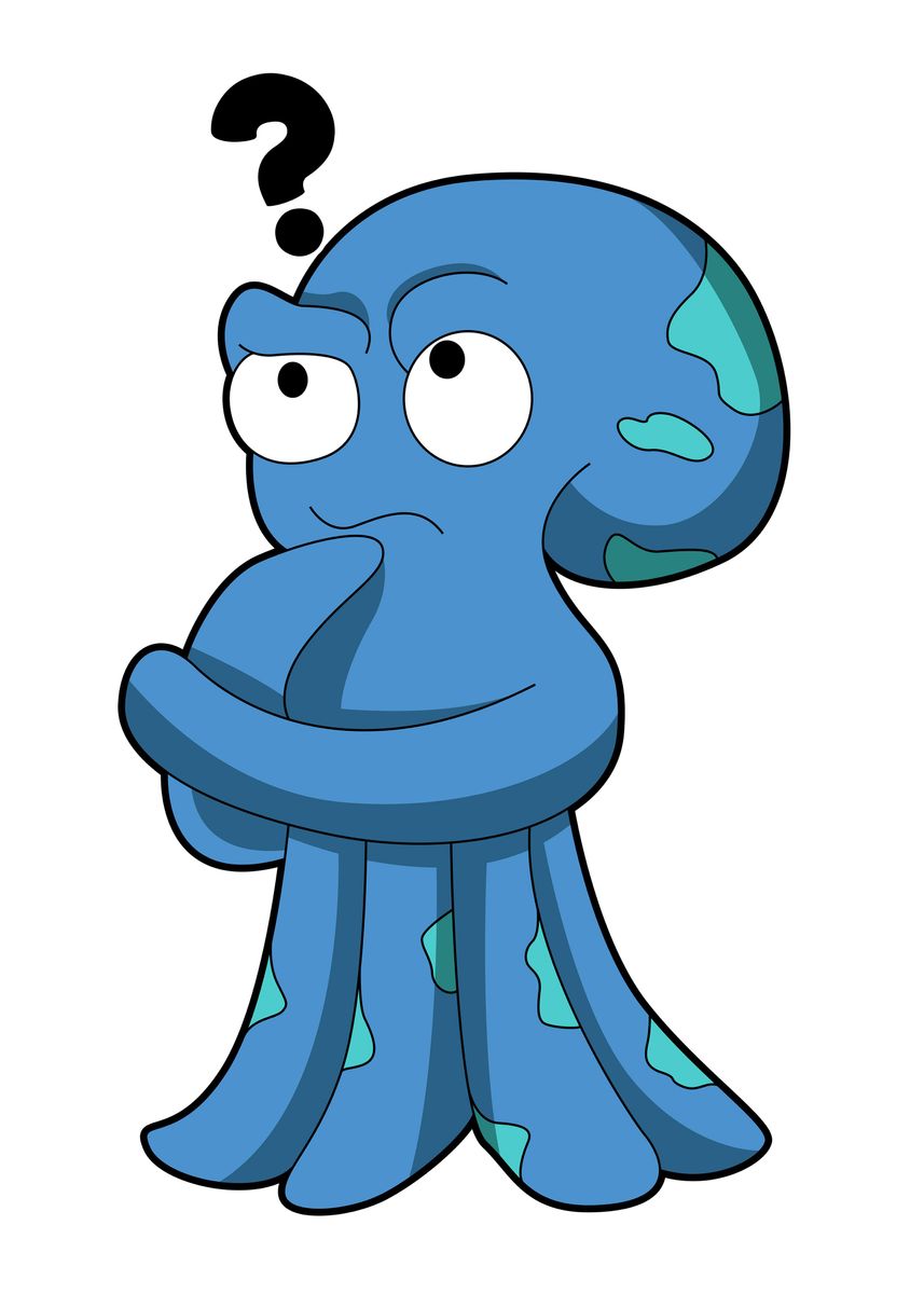 'Blue Octopus' Poster, picture, metal print, paint by Markus Schnabel ...
