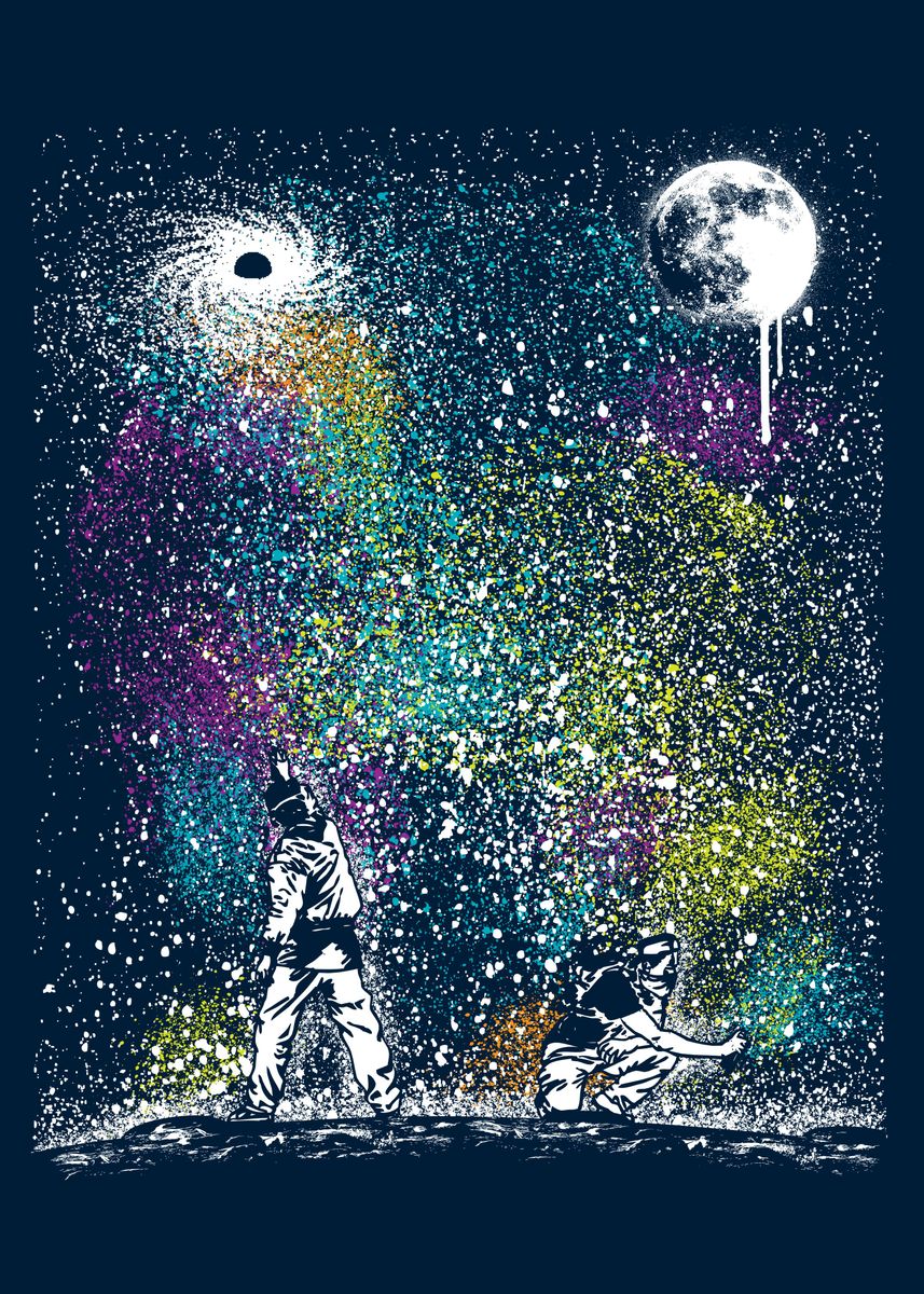 'Space Graffiti' Poster by Dale Hutchinson | Displate