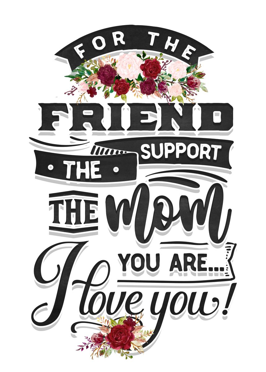 'Friend and Support' Poster, picture, metal print, paint by Juliana RW ...