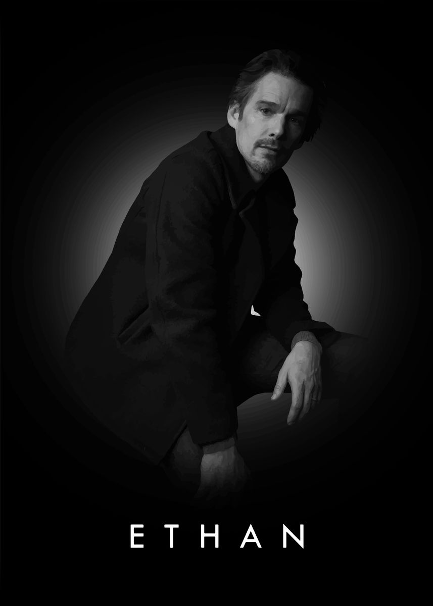 'Ethan Hawke' Poster, picture, metal print, paint by Bo Kev | Displate