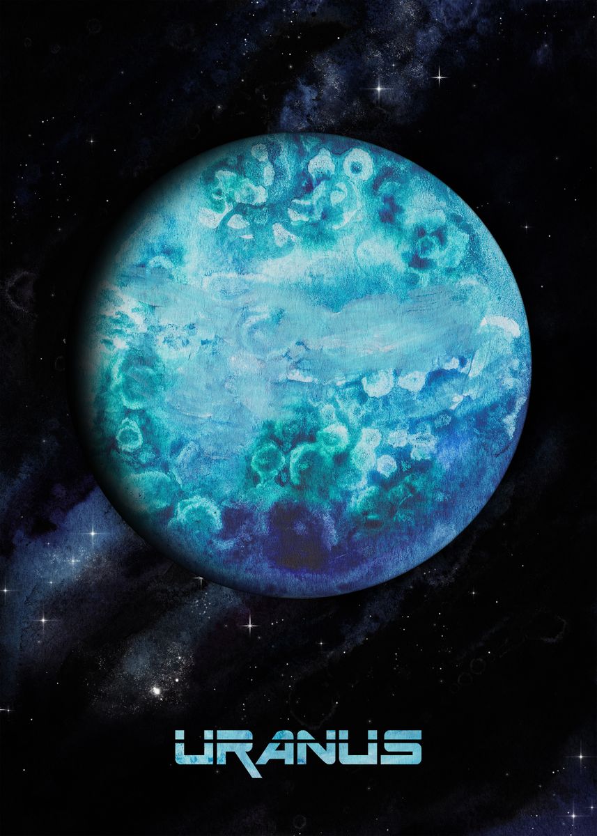 'URANUS Watercolor' Poster, picture, metal print, paint by Cris de ...