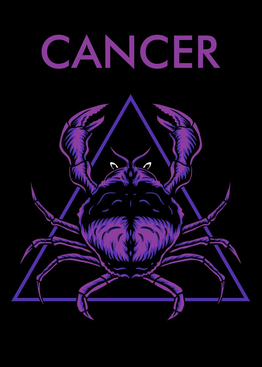 'CANCER ZODIAC' Poster, picture, metal print, paint by Atomic Chinook ...