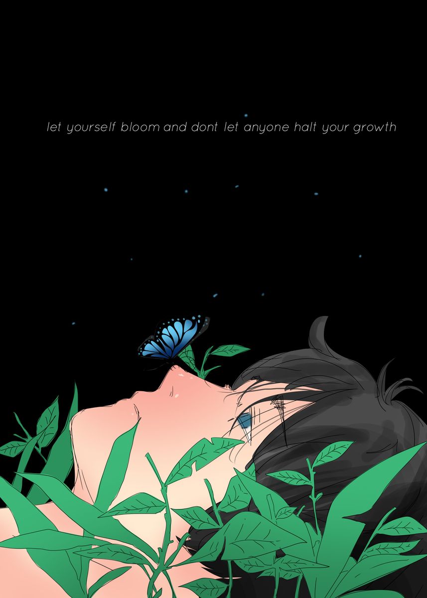 'Let yourself bloom' Poster, picture, metal print, paint by eunoia ...