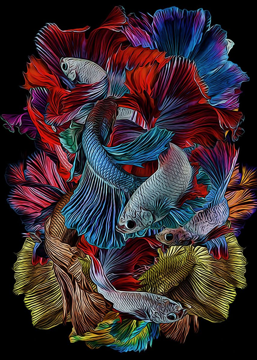 'Betta Fish' Poster by Bleesing Studio | Displate